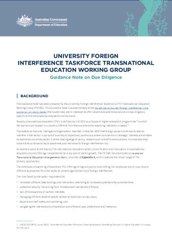 Transnational Education - Department of Education, Australian Government